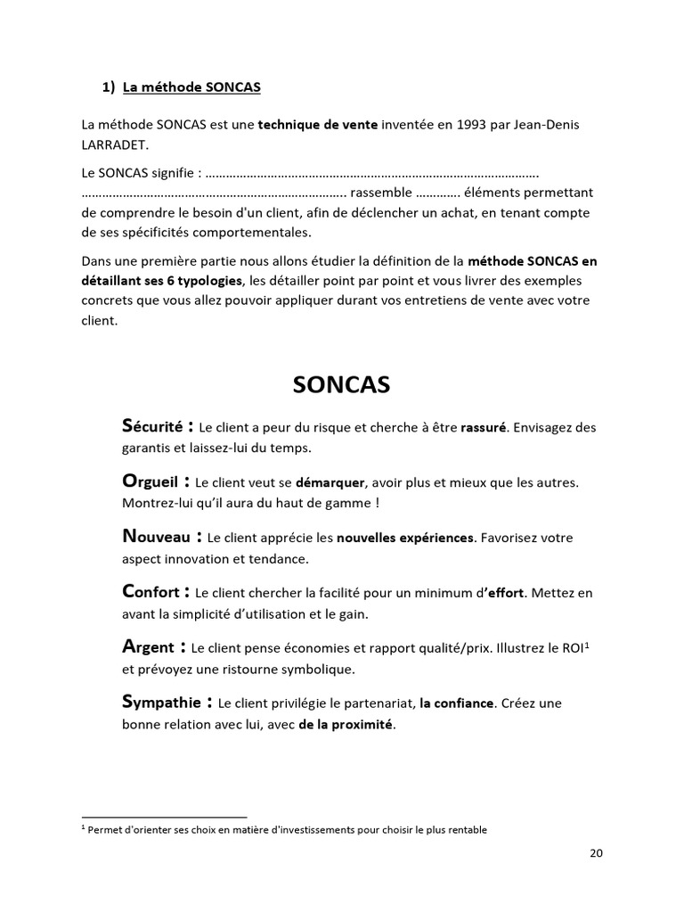 La Méthode SONCAS ELVES | PDF