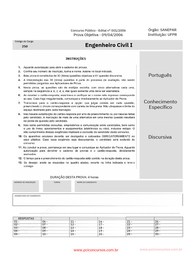 Prova 2006 (Editada) | PDF