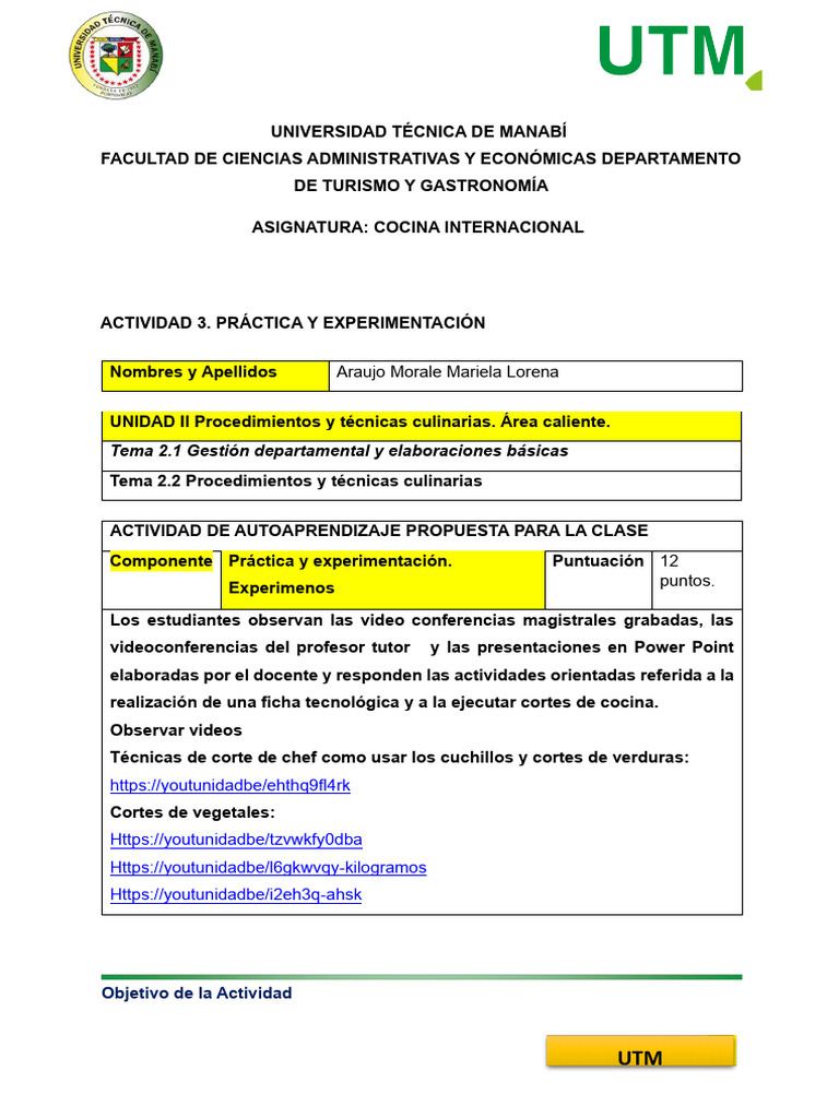 ACTIVIDAD #3 - PRÁCTICA Y EXPERIMENTACIÓN (2) Lorena (2) DRA Wendy | PDF