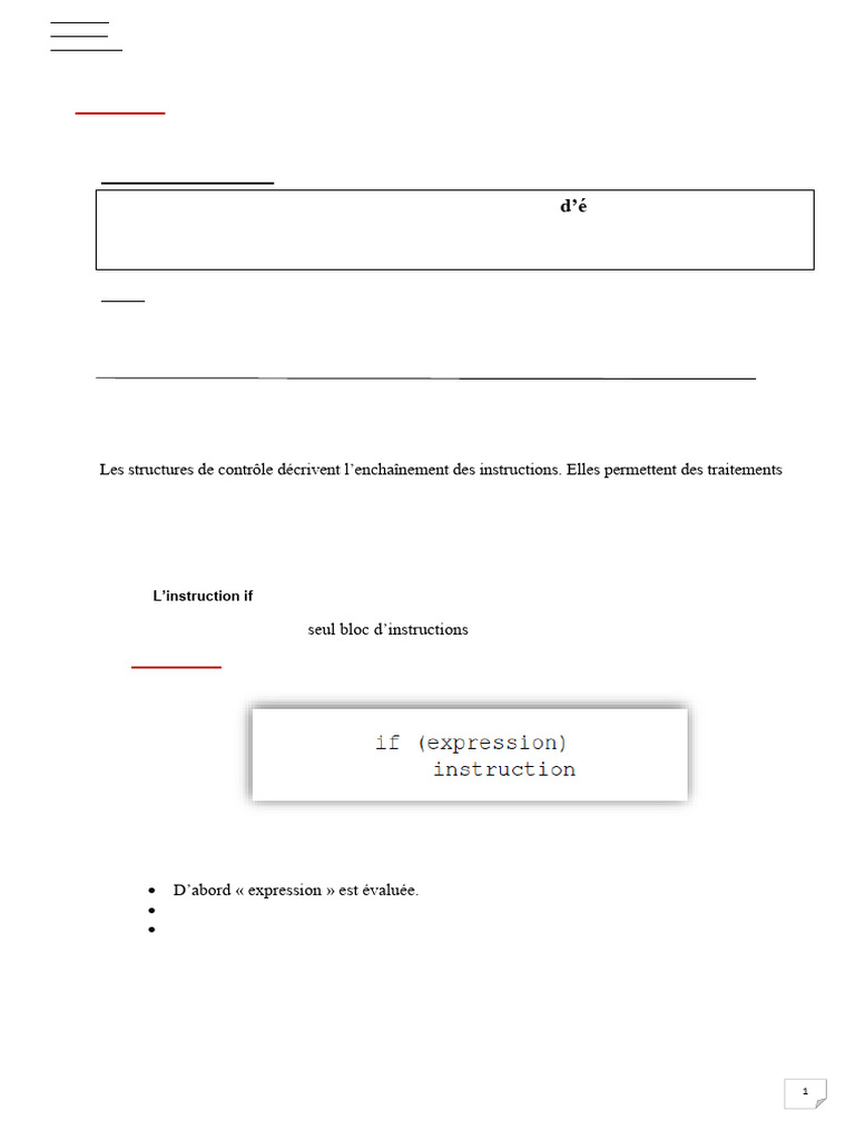 Chapitre 4 Les Instructions de Controle1 | PDF