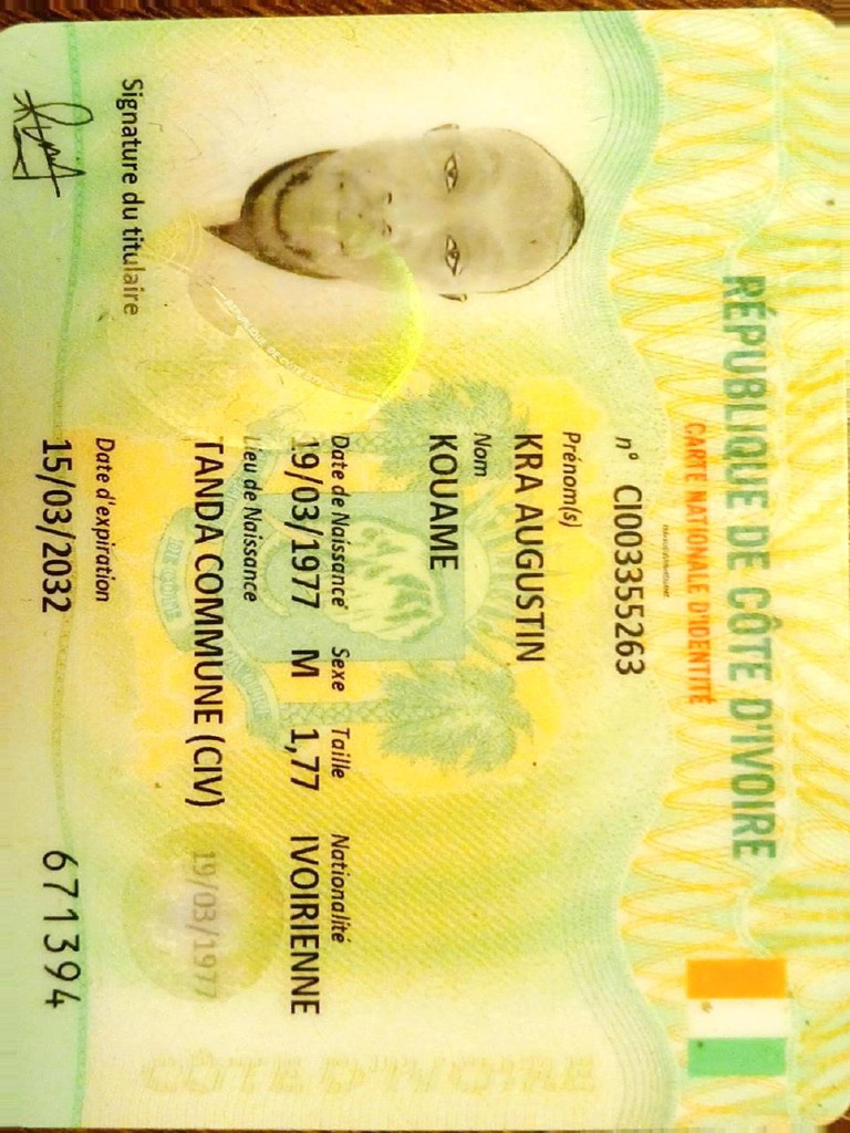 Carte Nationale D'identité (CNI) | PDF