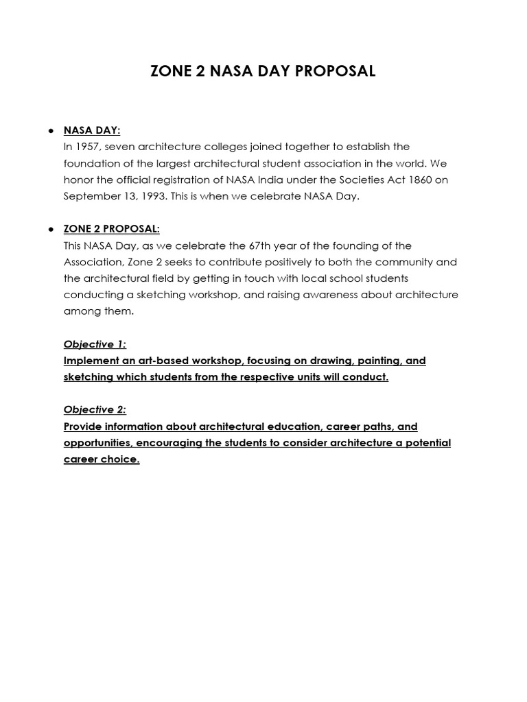 NASA DAY Z2 PROPOSAL | PDF