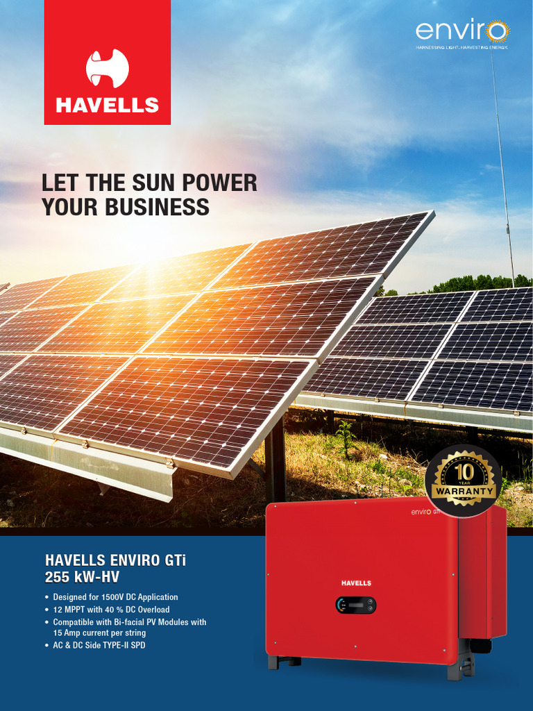 Solar-Havells-Enviro-GTi-255kW-HV (1) | PDF