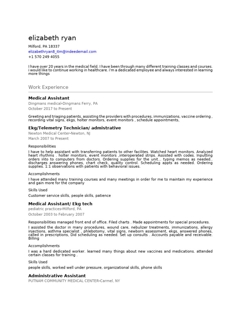 Resume Elizabeth Ryan | PDF