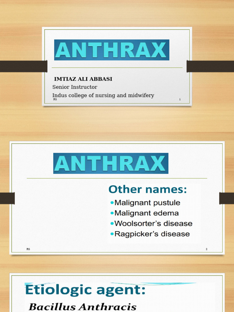 Unit II Anthrax RS 2022 (Autosaved) | PDF
