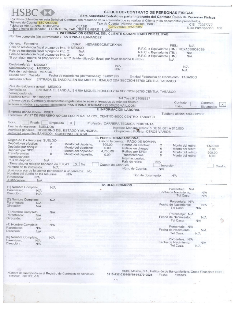 Estado de Cuenta HSBC | PDF