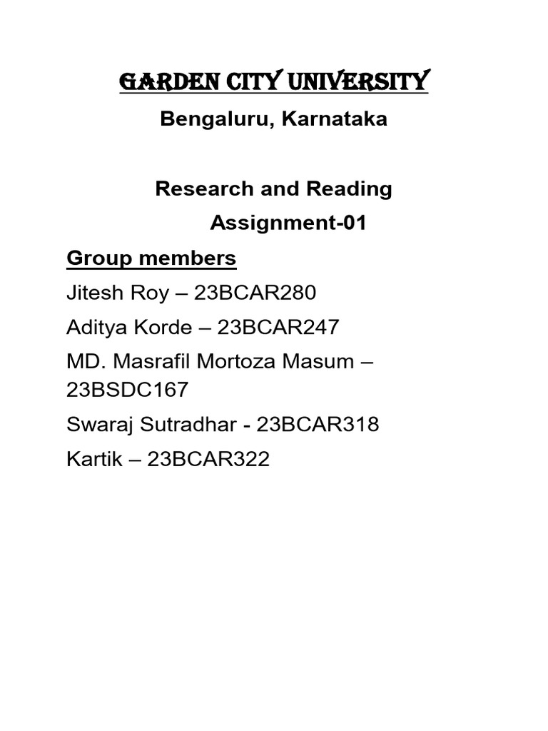 R and D Assignment | PDF