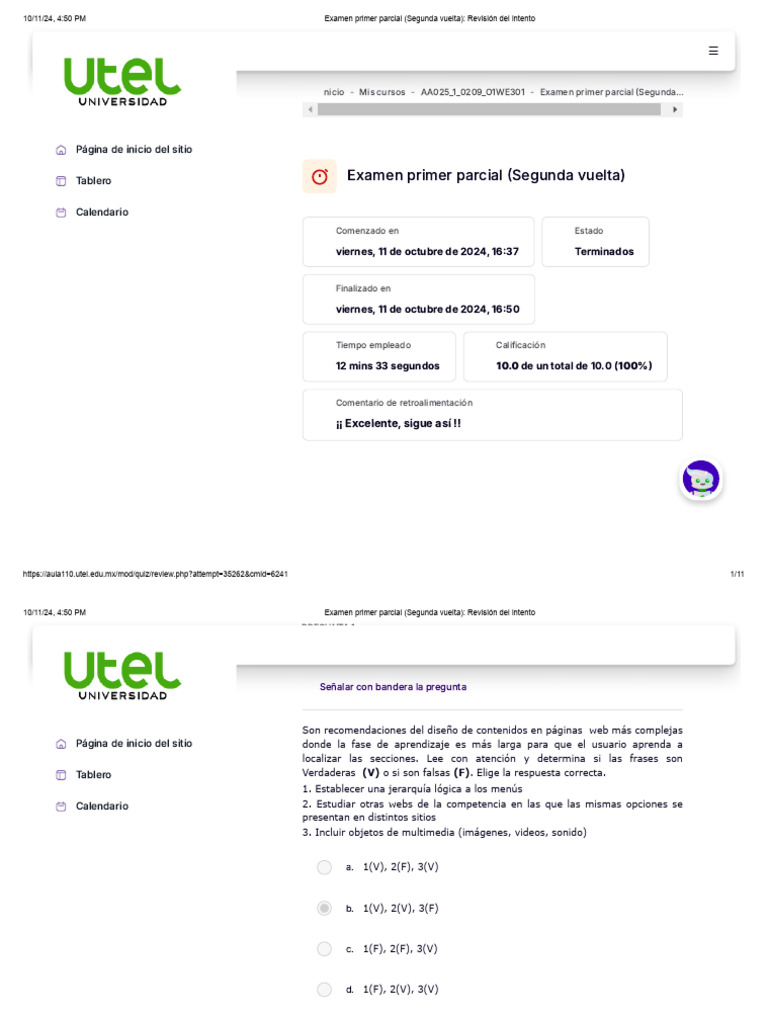 Examen primer parcial (Segunda vuelta) - Lenguajes y estándares en la Web | PDF