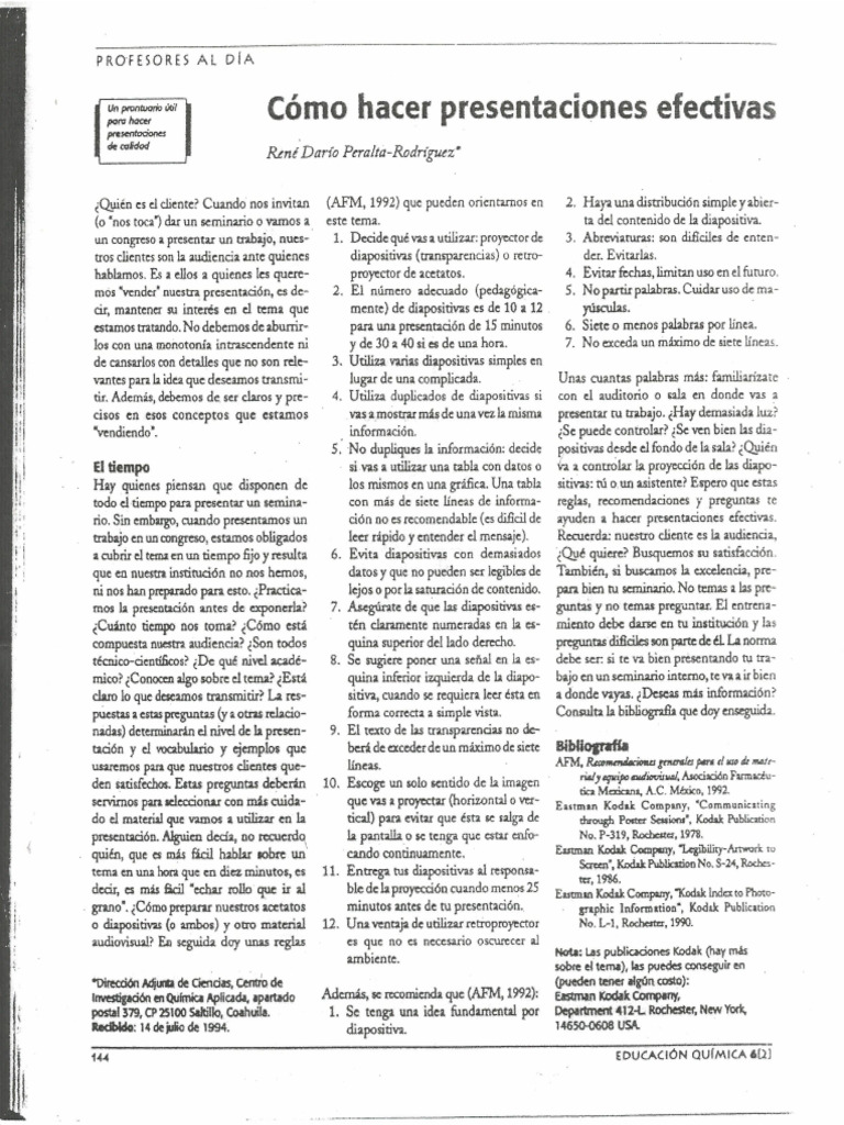 Cómo Hacer Presentaciones Efectivas | PDF