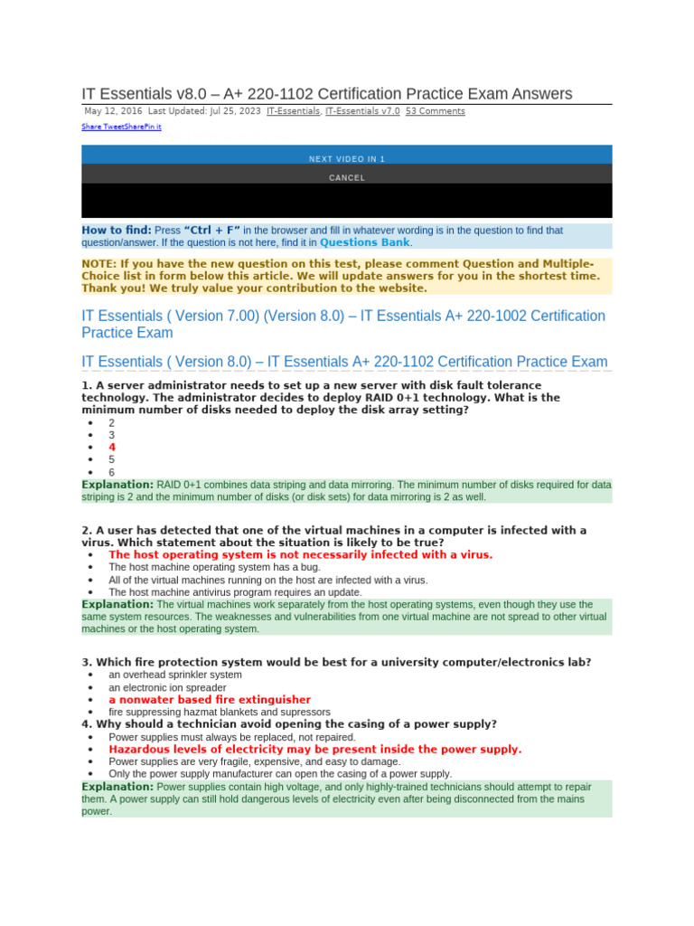 Certification Final-Exam 10-14 | PDF