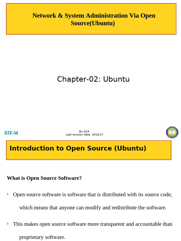 Chapter 02 1 Open Source UBUNTU | PDF