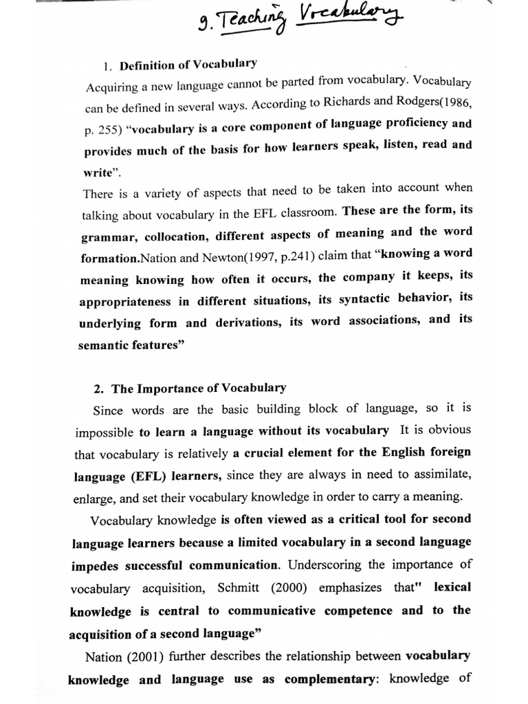 5 - Teaching Vocabulary | PDF