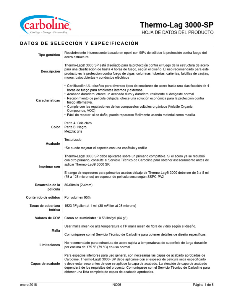 Thermo-Lag 3000-SP PDS | PDF