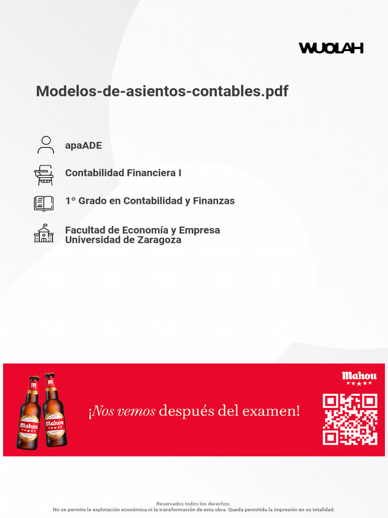 Asientos Contables | PDF