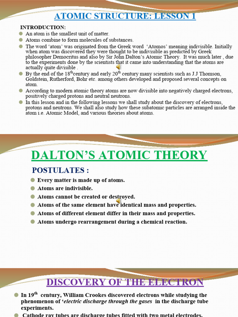 Atomic Structure 1 | PDF