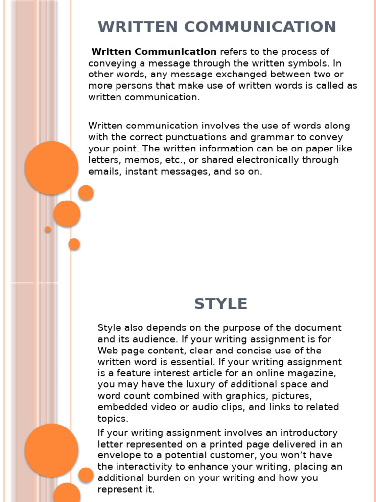 Written Communication | PDF