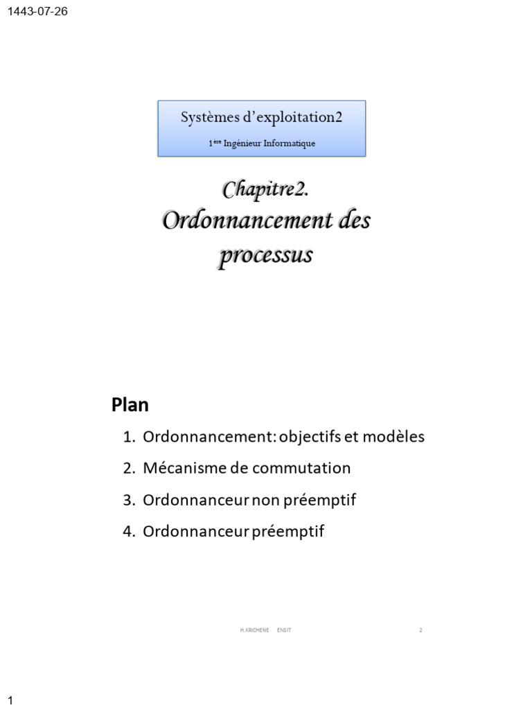 Ordonnancement Des Processus | PDF