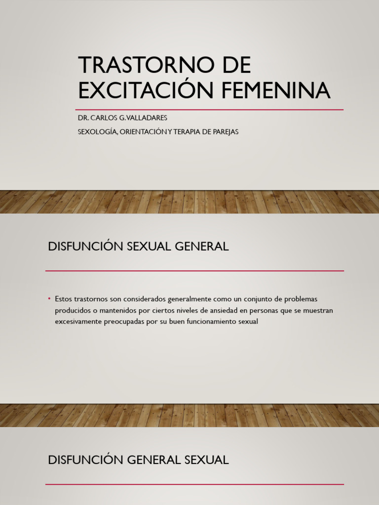 Trastorno de Excitación Sexual Femenina | PDF