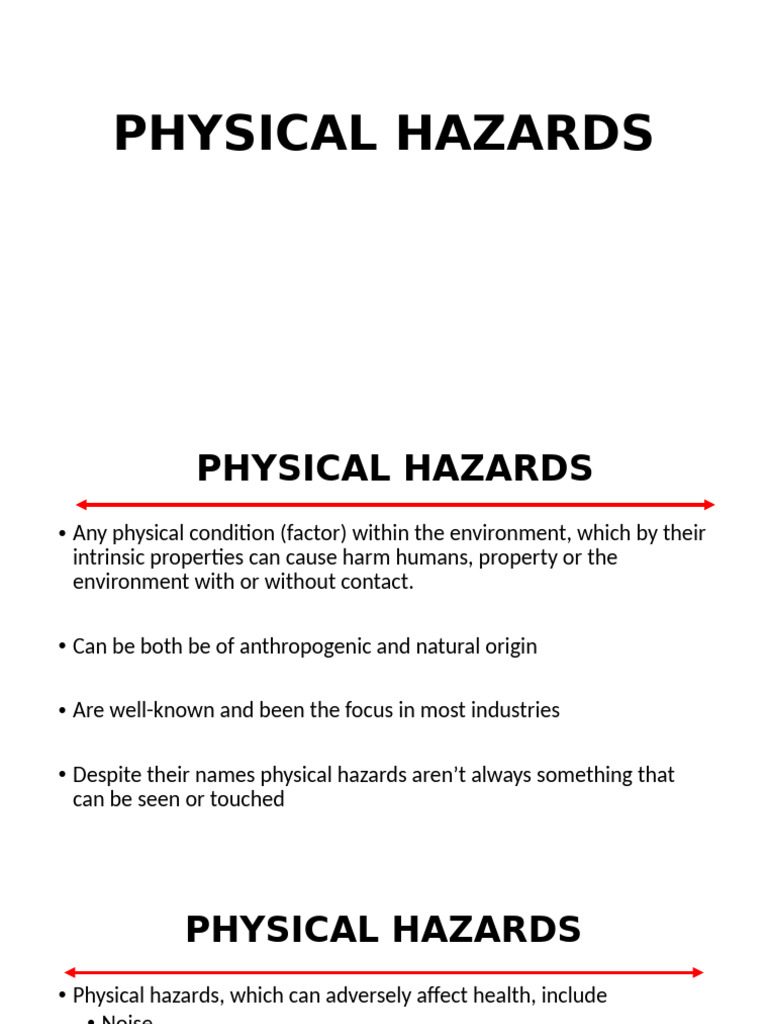 Physical Hazards | PDF