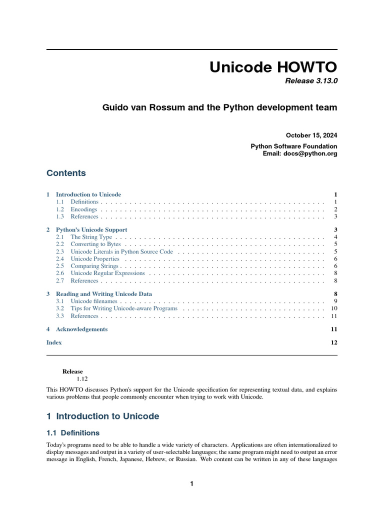 Howto Unicode | PDF