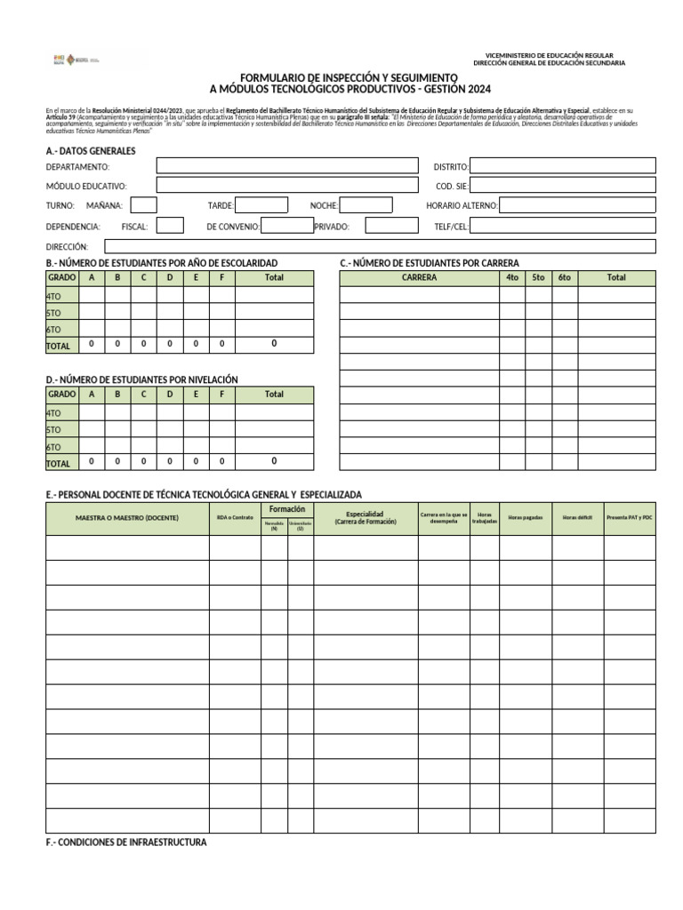 ACTUALIZADO FORMULARIO DE SEGUIMIENTO MODULOS y UE BTH | PDF