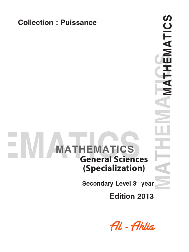 AHLIA Mathematics Term GS English 2013 Edited Edited | PDF
