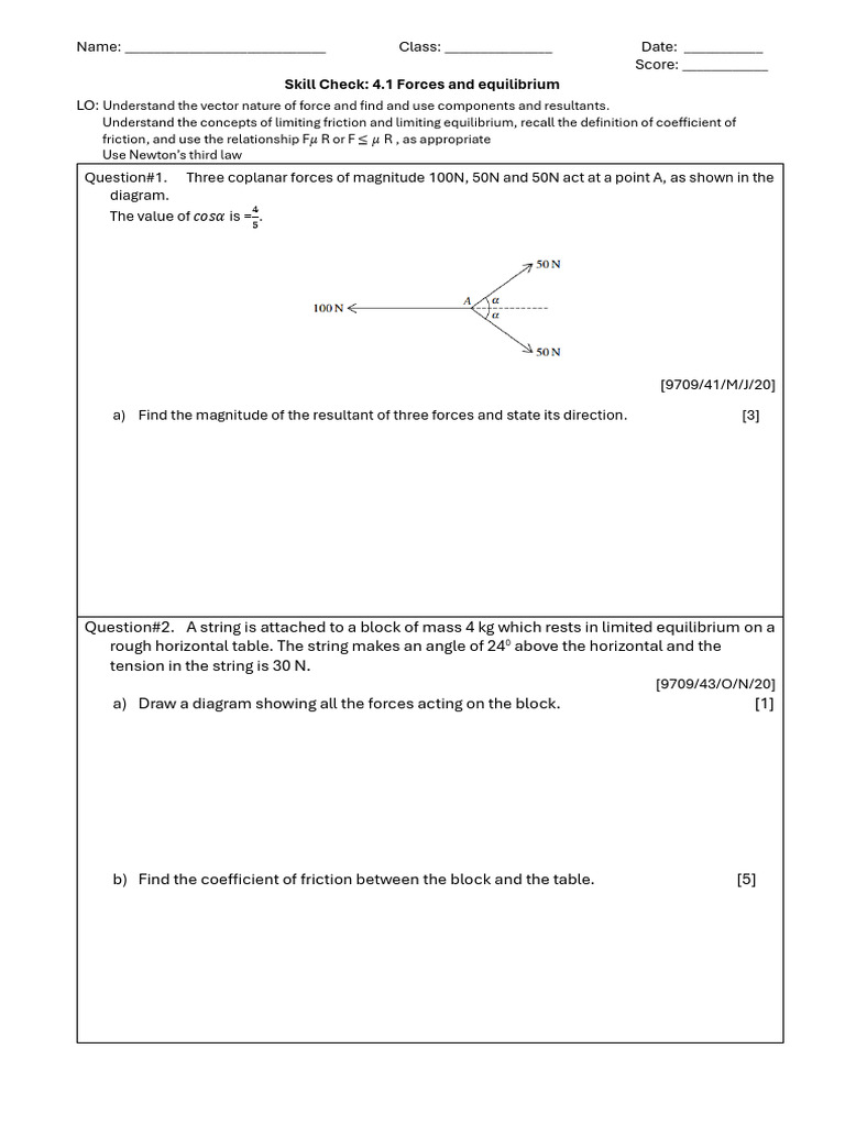 Skill Check Forces | PDF