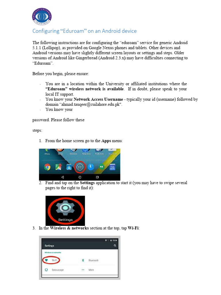 Smart Wifi Configuration Android Devices | PDF