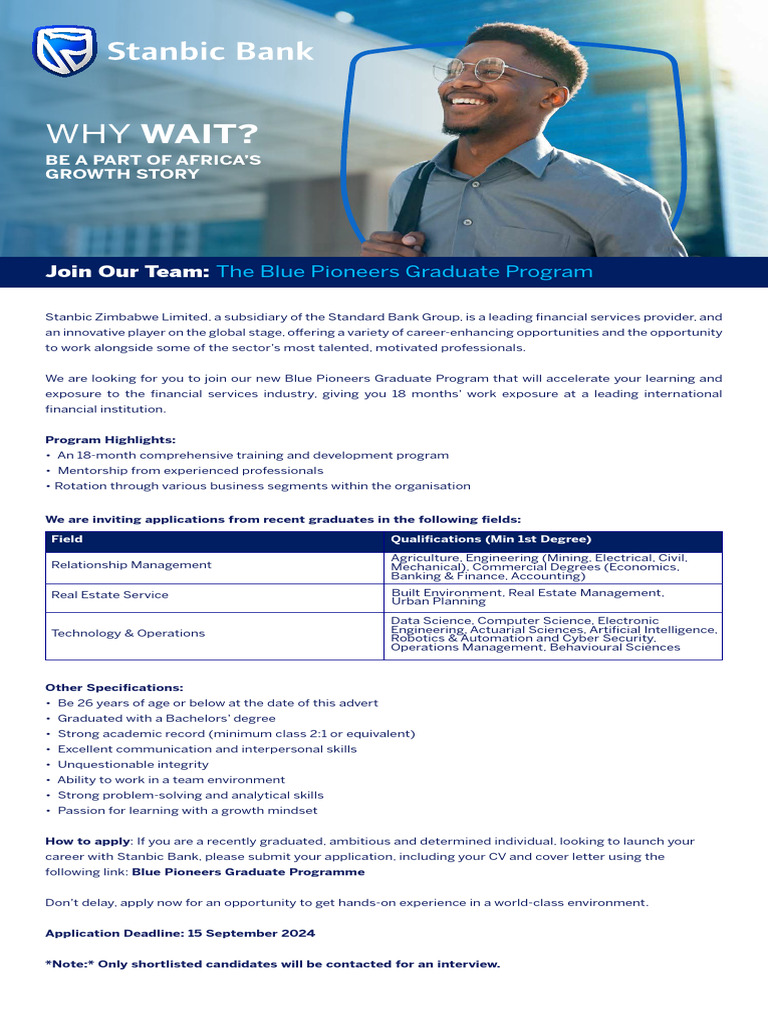 Join Our Team_ The Blue Pioneers Graduate Program | PDF