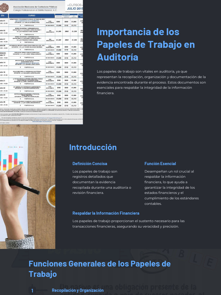 IMPORTANCIA DE LOS PAPELES DE TRABAJO | PDF