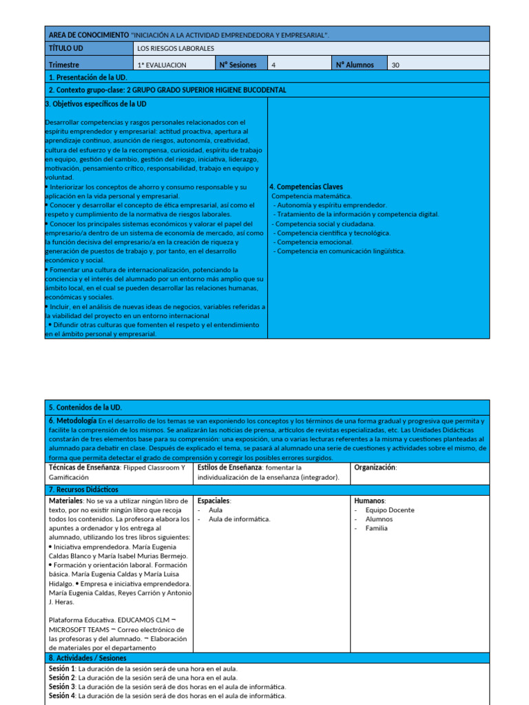 ACTIVIDAD CLASE UNIDAD APRENDIZAJE | PDF