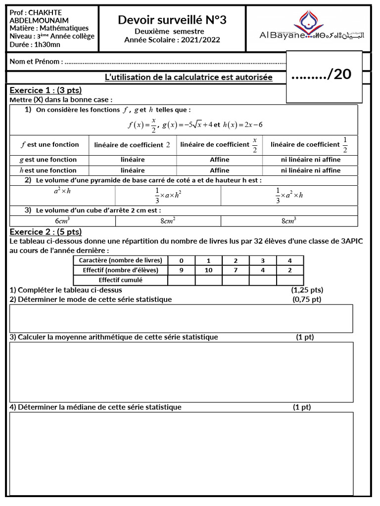 devoir 3APIC | PDF