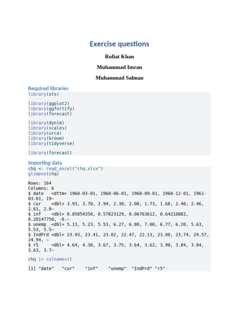 Exercise Questions-1 | PDF