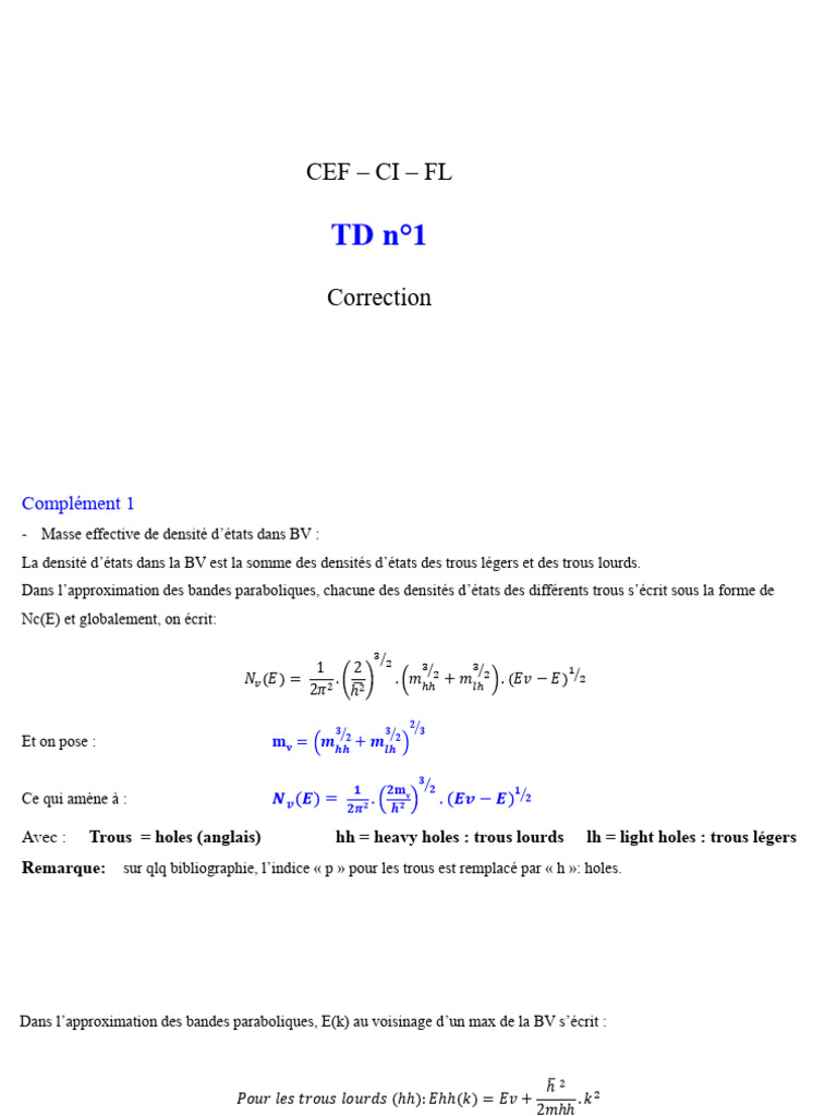 TD1 Corrig 2023 | PDF