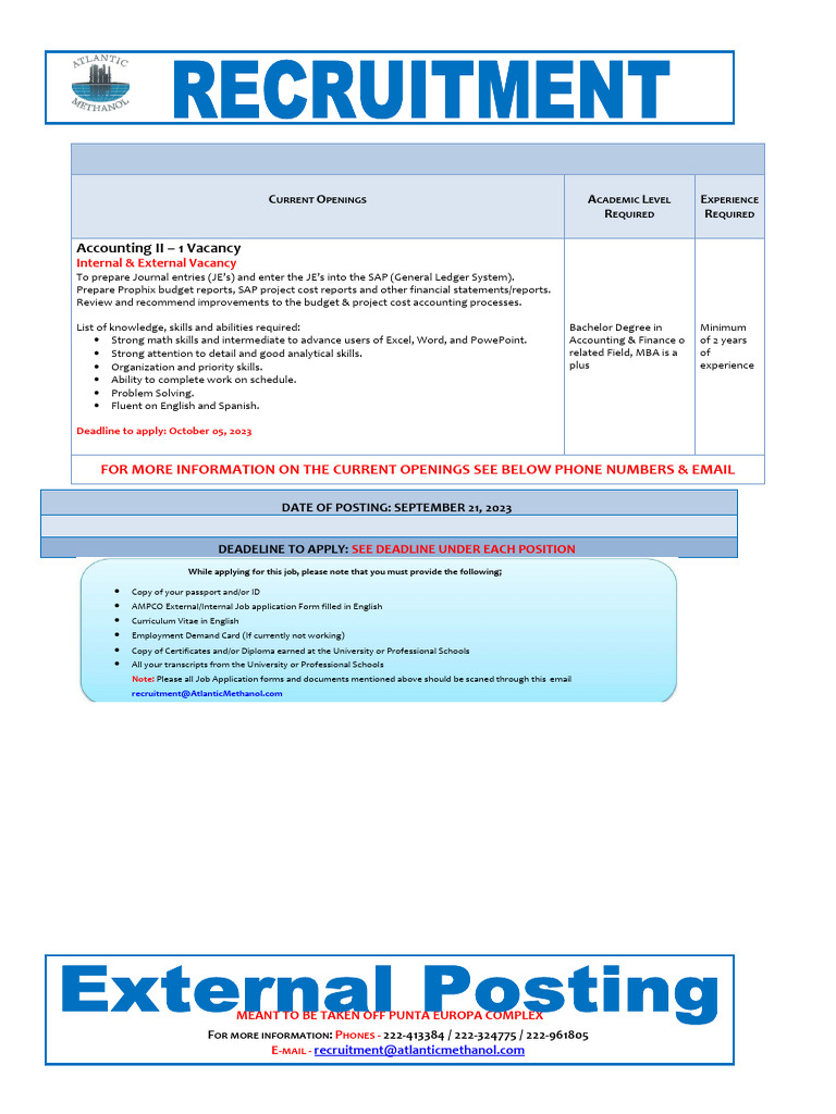 Vacancy Poster | PDF
