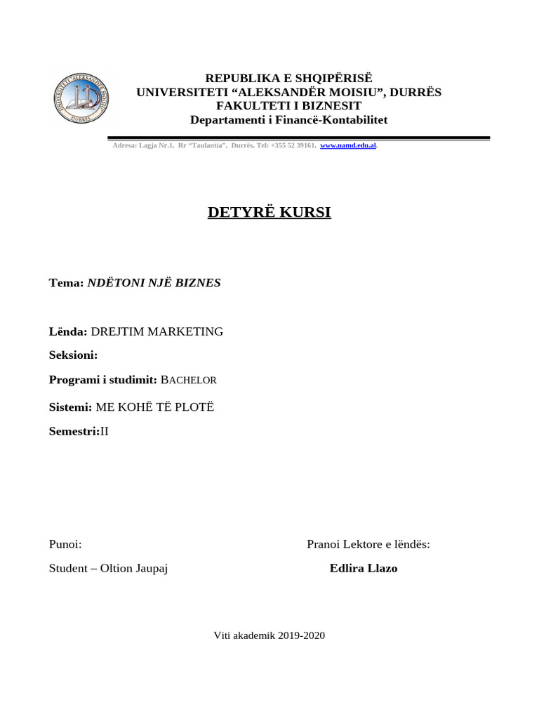 Drejtim MARKETING | PDF