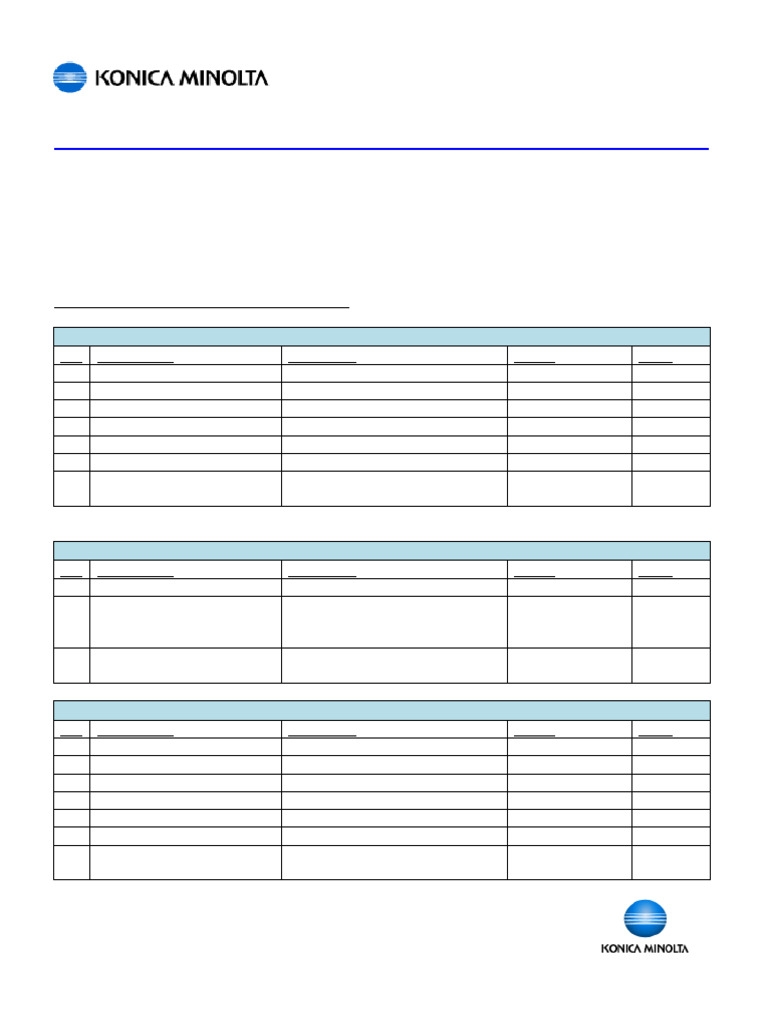 Herramientas de Servicio Equipos Konica | PDF