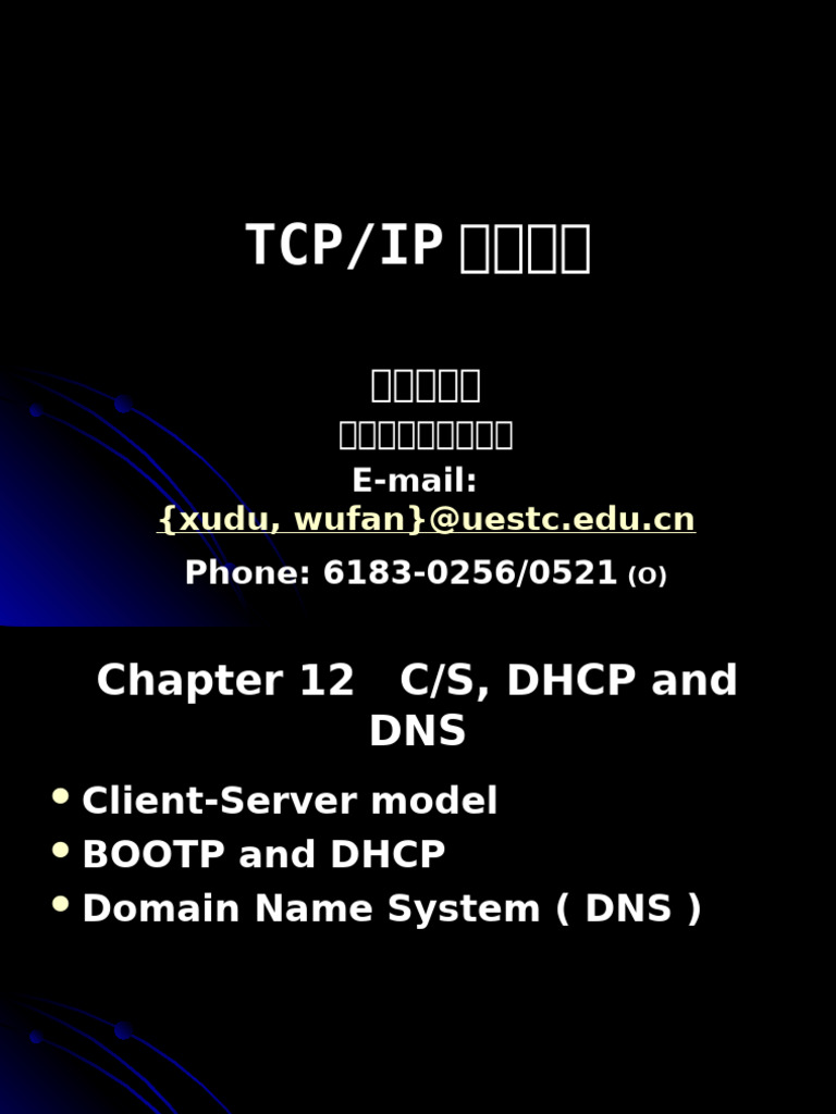 Tcpip - chapter Cs、Dhcp、DNS | PDF