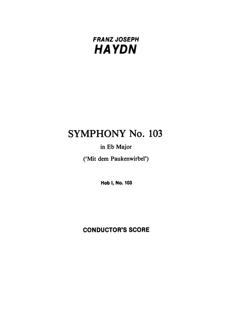 Haydn 103 | PDF