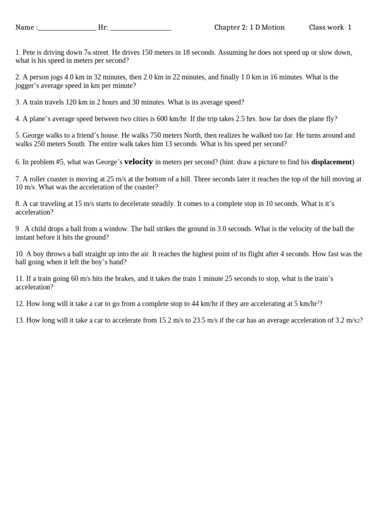 ch2 Worksheet 1 | PDF