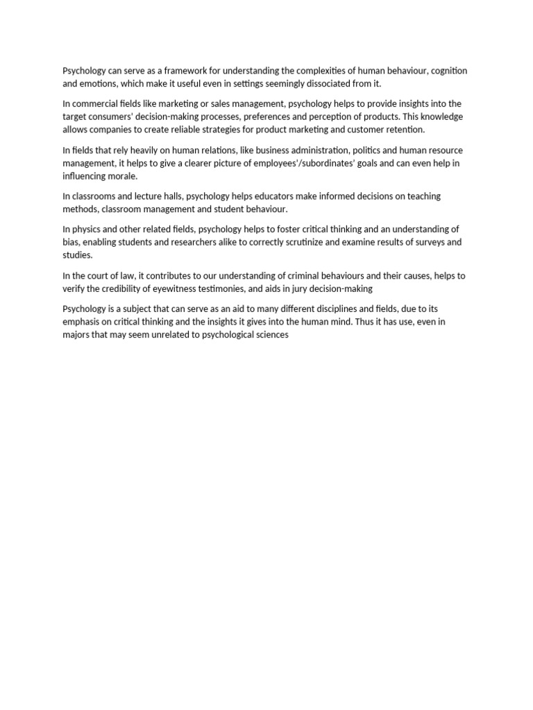 Psychology Assignment | PDF