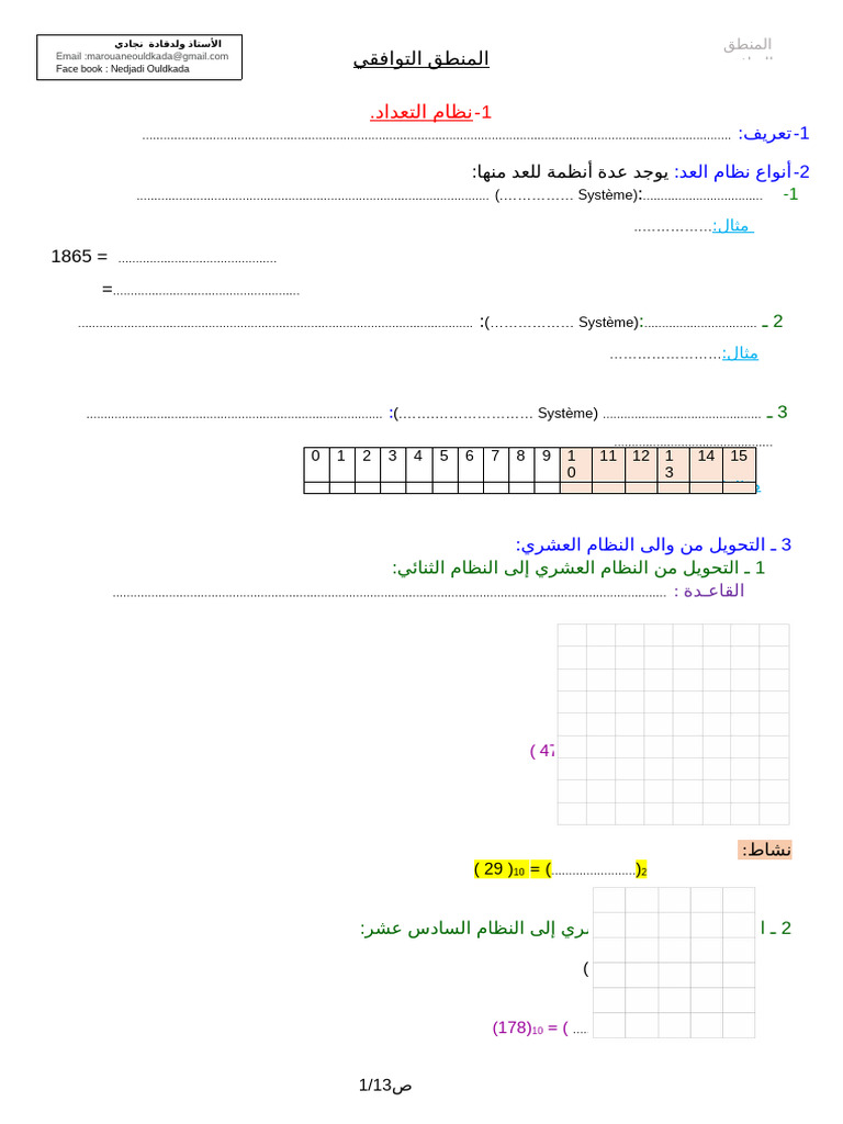 Doc Elev Logique Combinatoire المنطق التوافقي | PDF