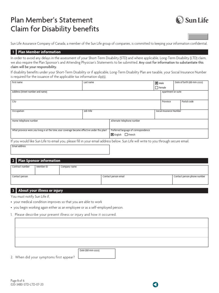 Plan Member Statement (3458) | PDF