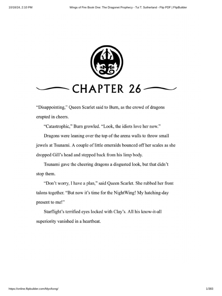 Wings of Fire Book One - The Dragonet Prophecy - Tui T. Sutherland ...