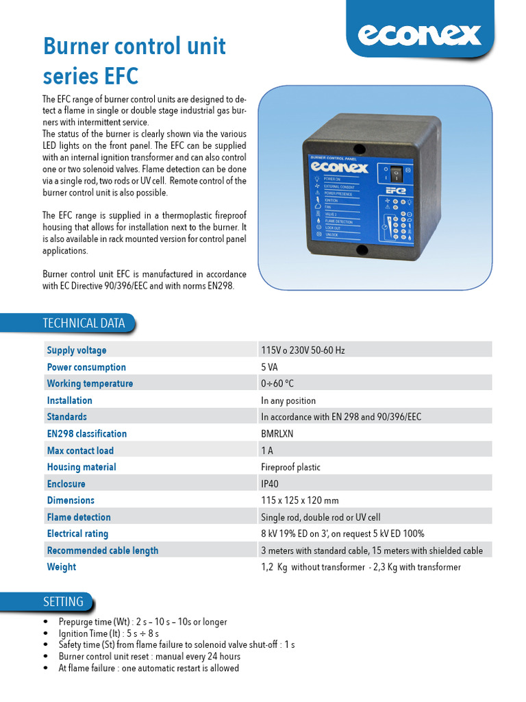 Control Box EFC Econex | PDF