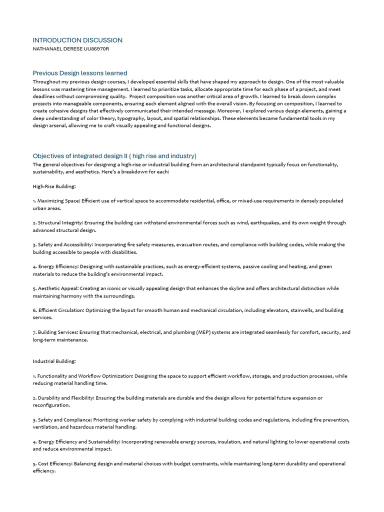 Integrated design II proposal | PDF