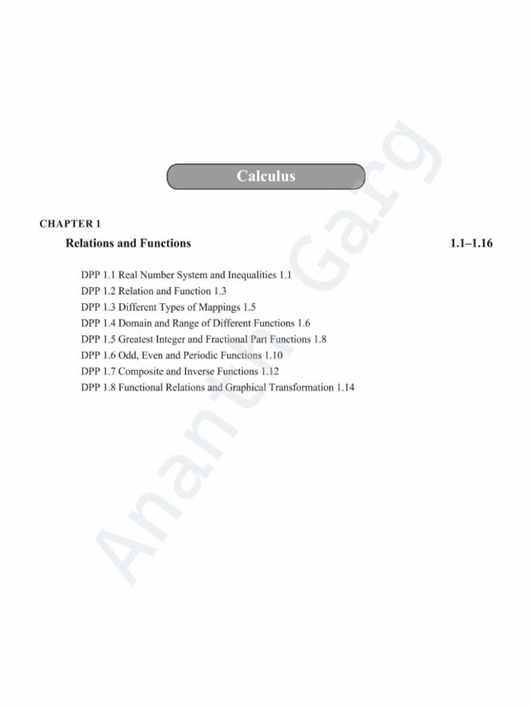 Relations and Functions DPP | PDF