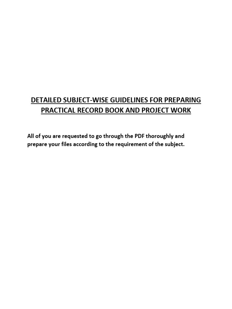 Guidelines For Combine Subjects PDF | PDF