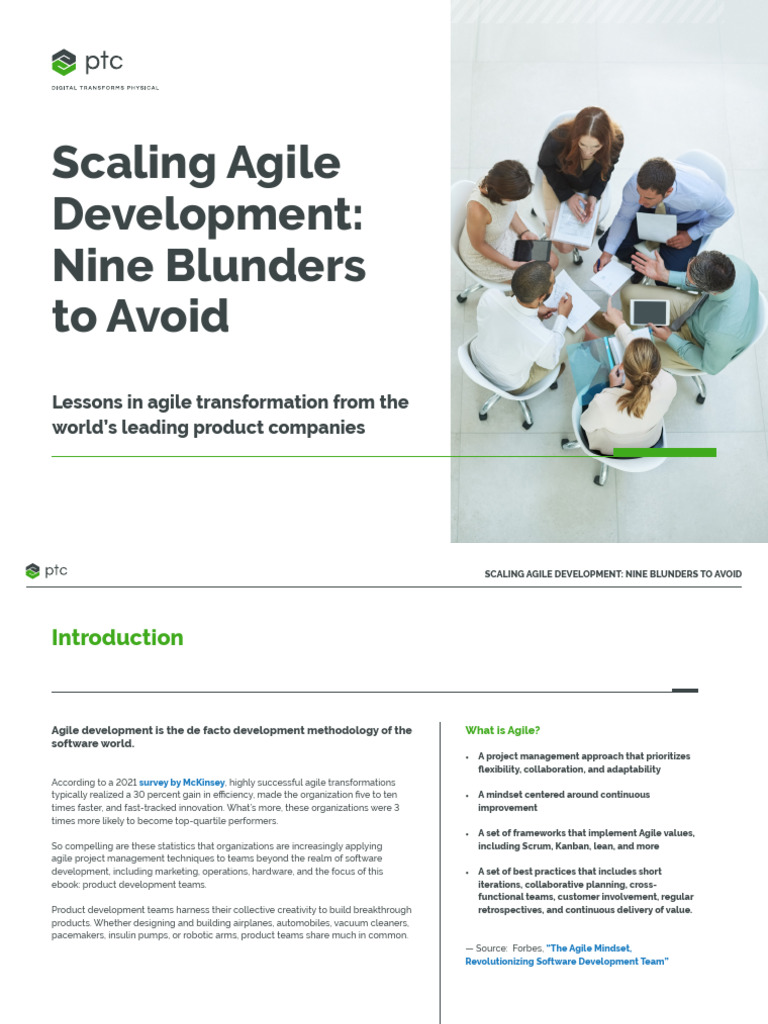 Scaling Agile Development - Nine Blunders To Avoid | PDF