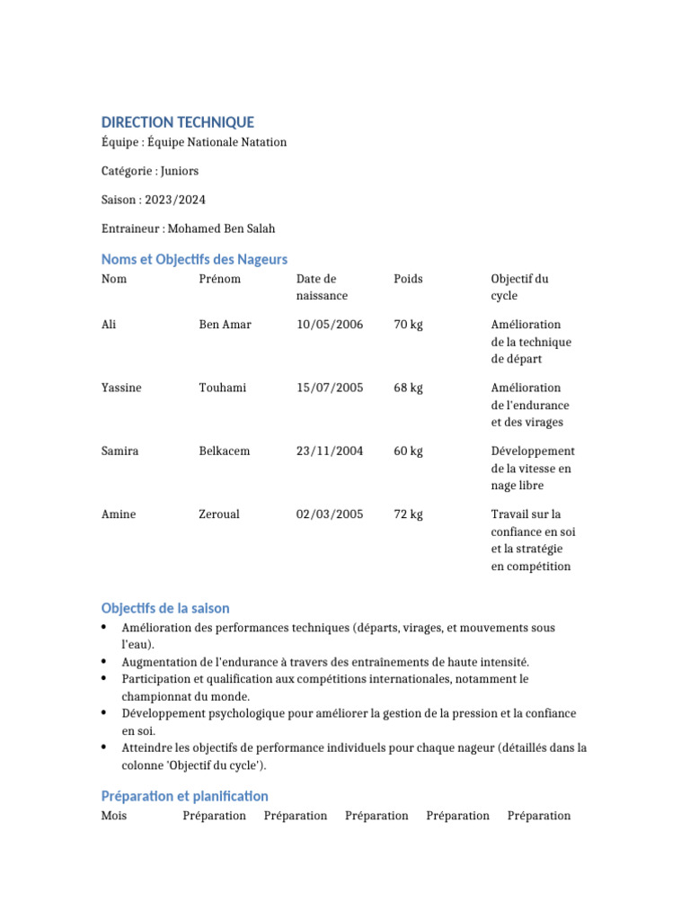 Macrocycle Swimming Training Plan | PDF